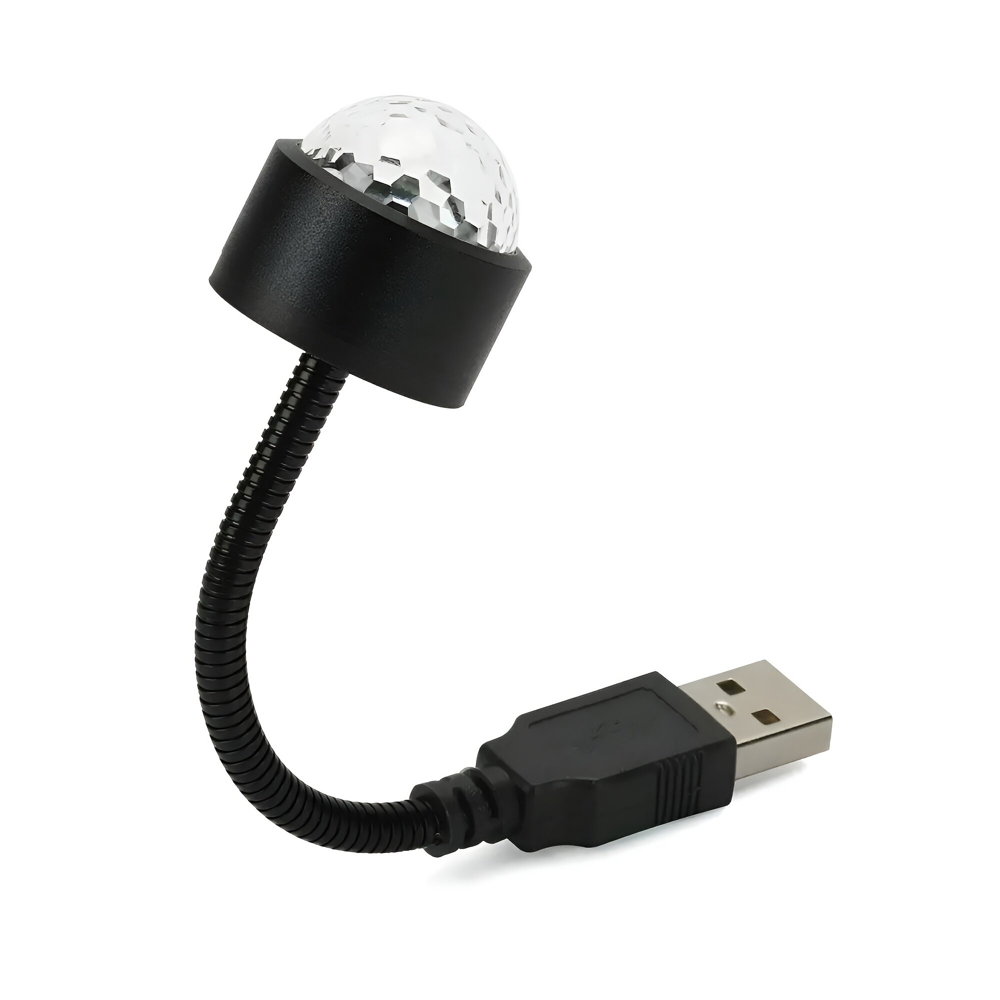 USB-ночник с проекцией звездного неба на потолок и LED-подсветкой, реагирующей на музыку, для вечеринки и дискотеки, 1 шт.