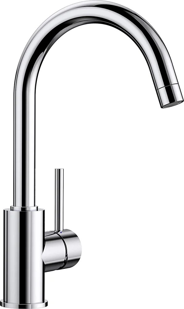 Смеситель для кухни Blanco Mida Silgranit 524201 с поворотным изливом, хром, глянцевый, однорычажный, латунный, с керамическим картриджем