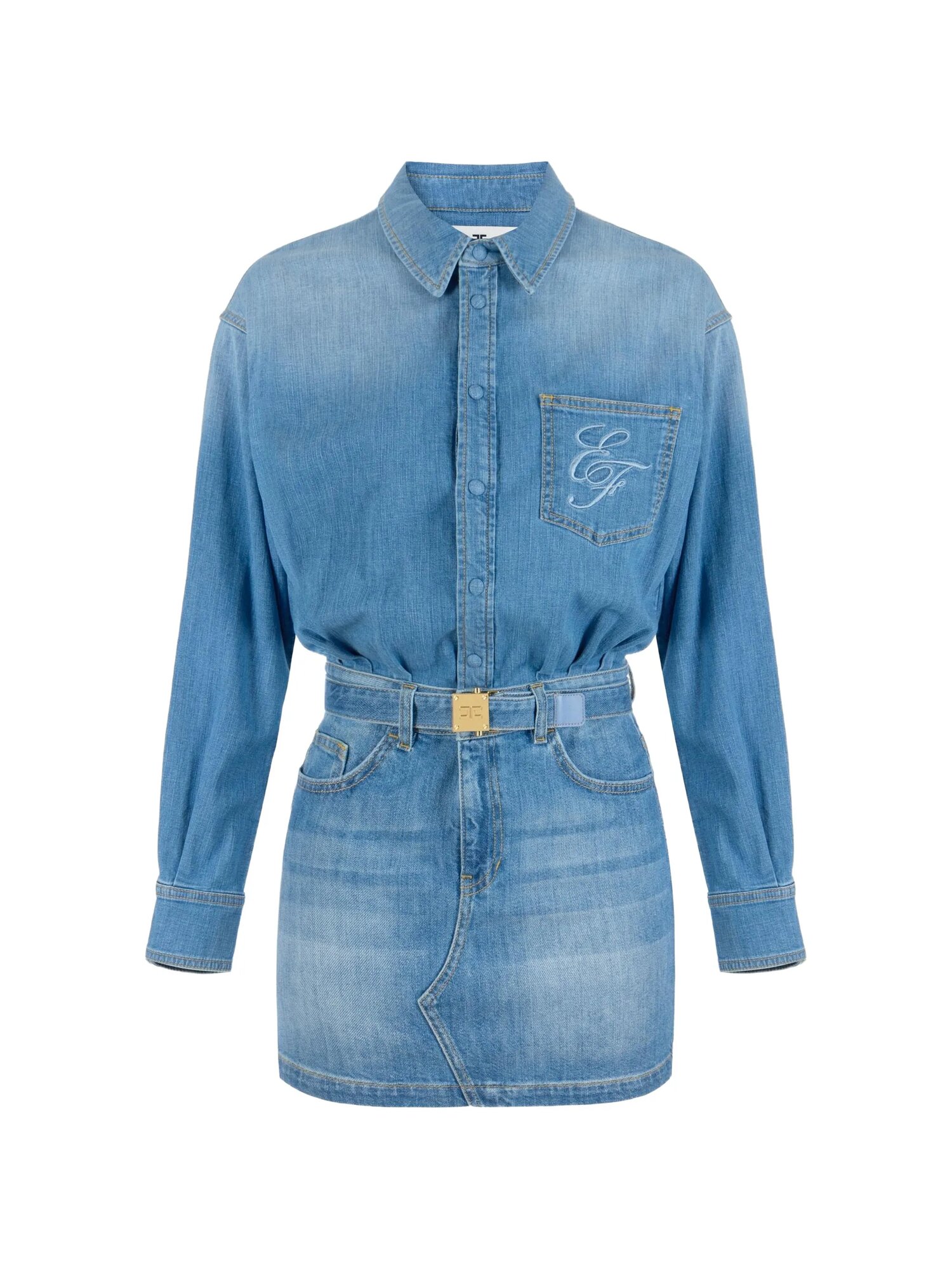 Платье Denim mini dress with belt