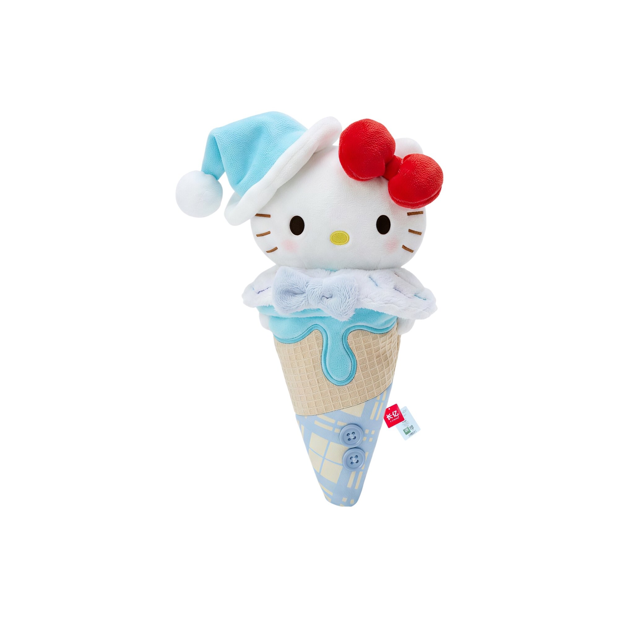 E Strong X Sanrio Piano Овца Kitty Мягкие брелоки-игрушки длина корпуса 15 см