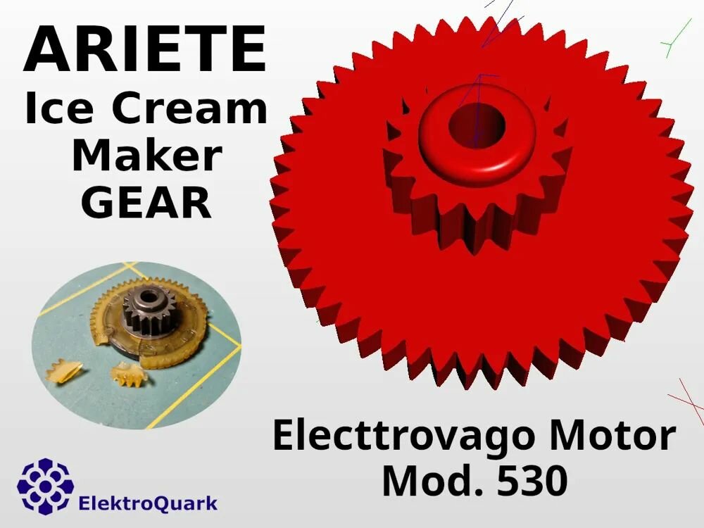 Шестерня мороженицы Ariete Electtrovago Mod. 530