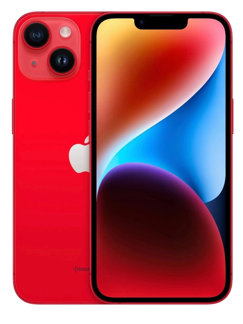 Смартфон Apple iPhone 14 Plus 128 ГБ, 2 SIM, Красный, Оригинальный подлинный аппарат.