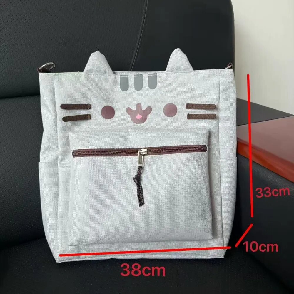 Joodeals 1 шт, Мягкая игрушка "Pusheen the Cat" (Кот Пушин) с Светло-серый учебный комплект 38 см