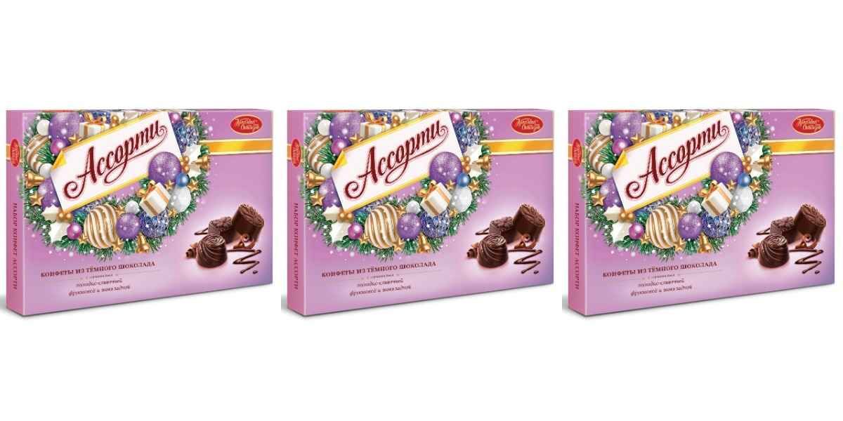 Красный Октябрь Конфеты Ассорти 185 г, 3 шт