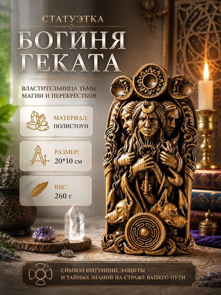 Статуэтка "Богиня Геката" полистоун (20*10 см.), высота 20 см, длина 10 см