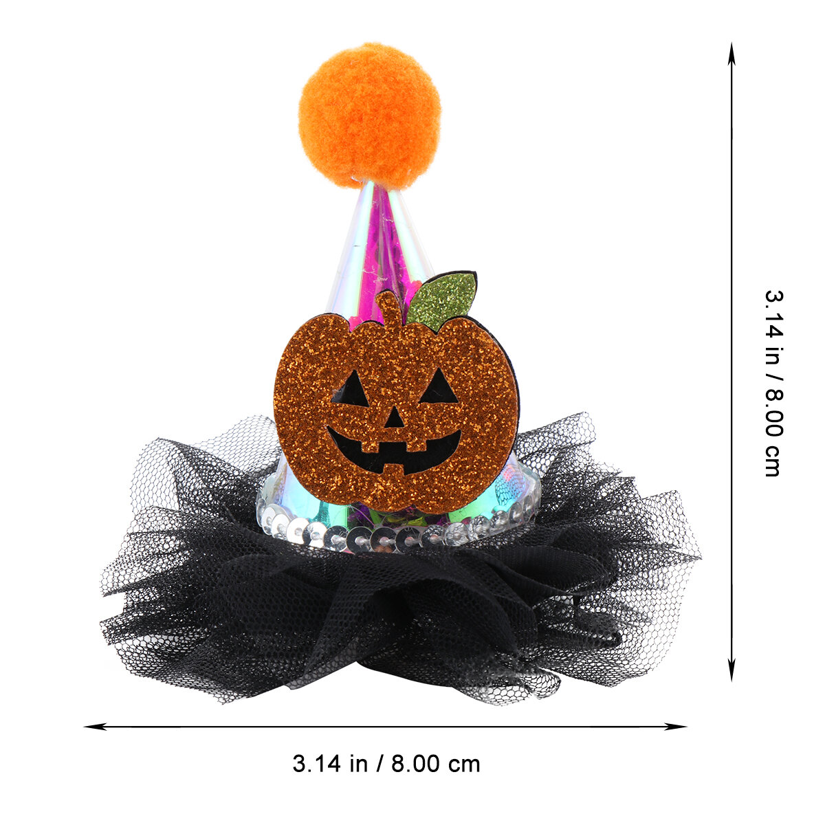 2 Штуки Halloween Ободок Для Волос С Подсветкой ВедьминаШляпа Заколка Для Волос Праздничная 8X8Cm