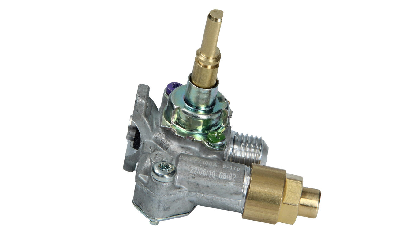 Газовый кран для плиты, варочной поверхности HOTPOINT HG 61F/WH, HGMT 641 W IX C00873774 (CAL22100A, 0.130, T2314605, без клапана)