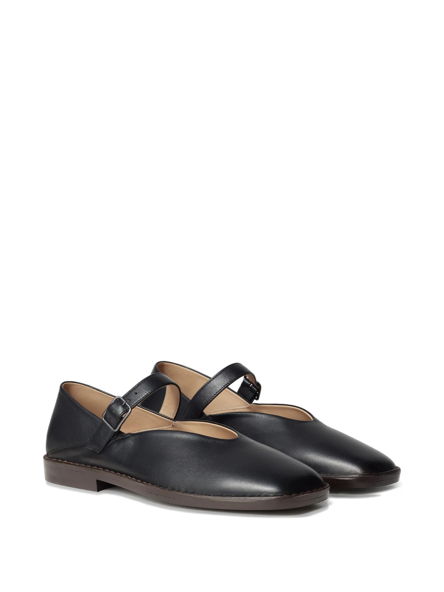 Босоножки LEMAIRE Buckle strap ballerinas, размер 44, black/black — фото 1