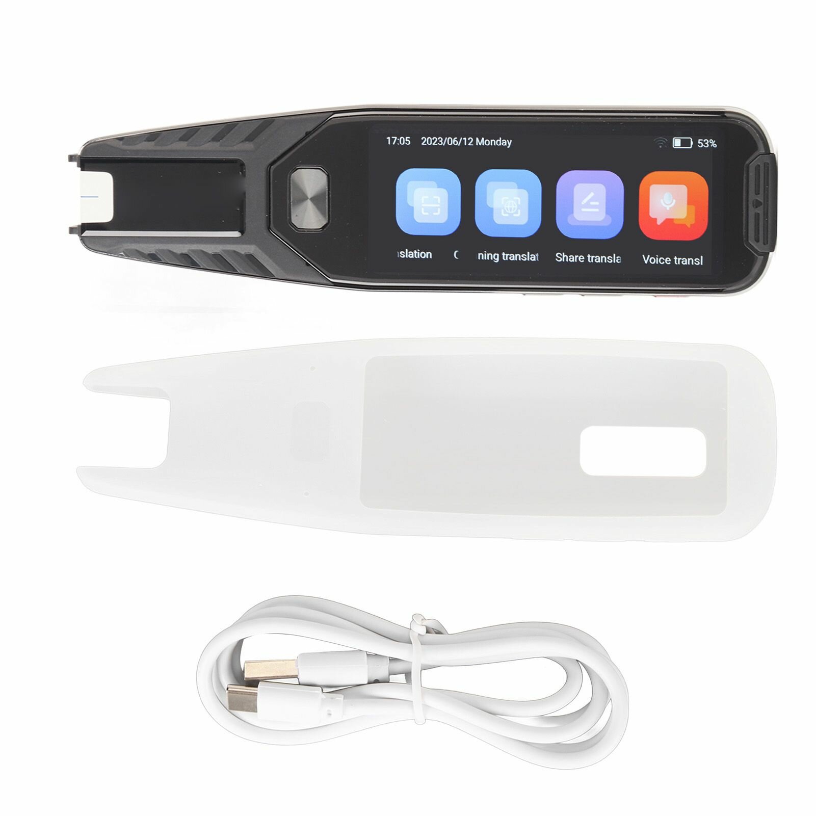 Смарт-ручка-переводчик со сканером и камерой. 134 онлайн-языка, 60 для сканирования. Учите язык легко. Черный.