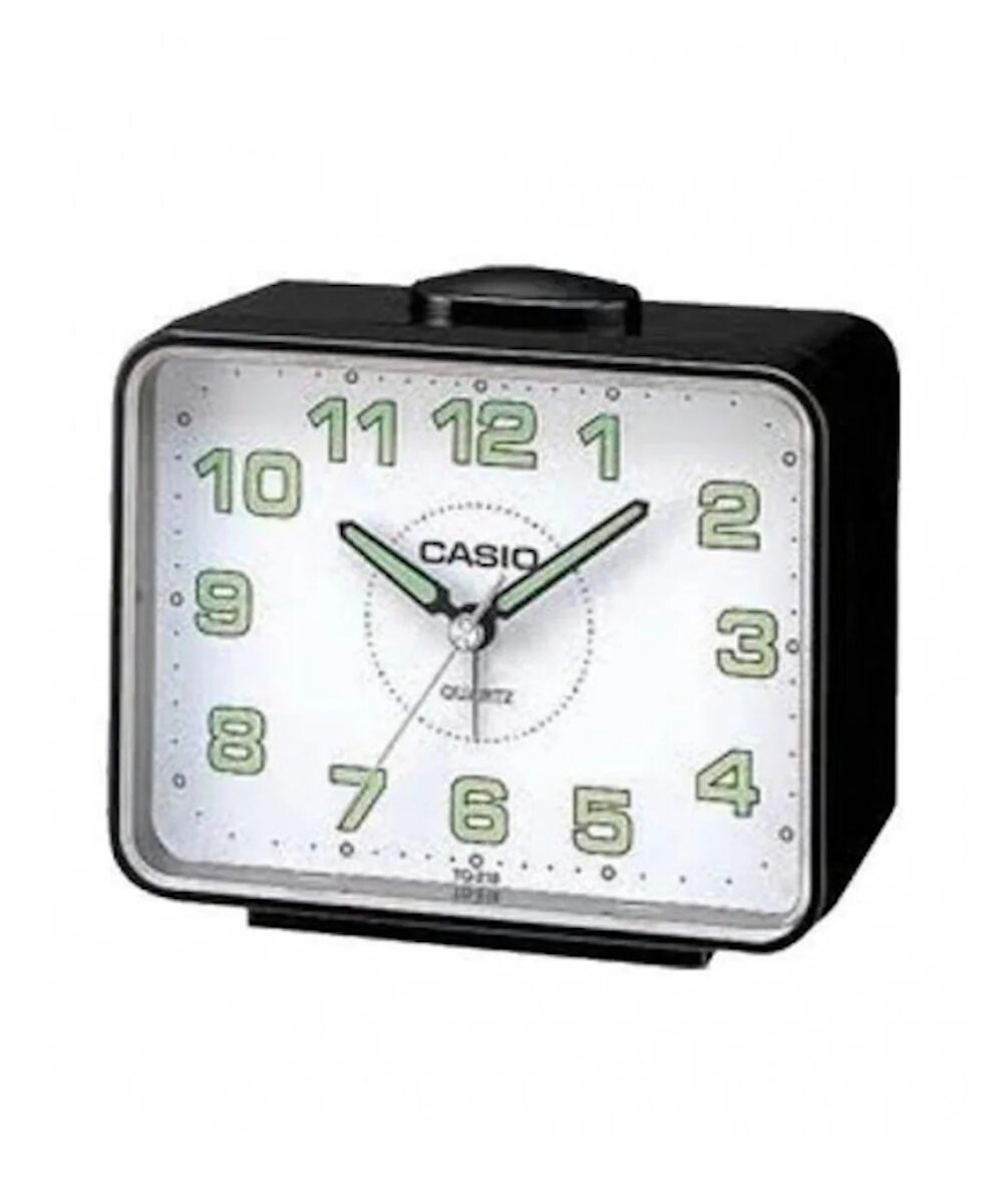 Часы Casio TQ-218-1B , кварцевые, пластик, арабские цифры, подсветка