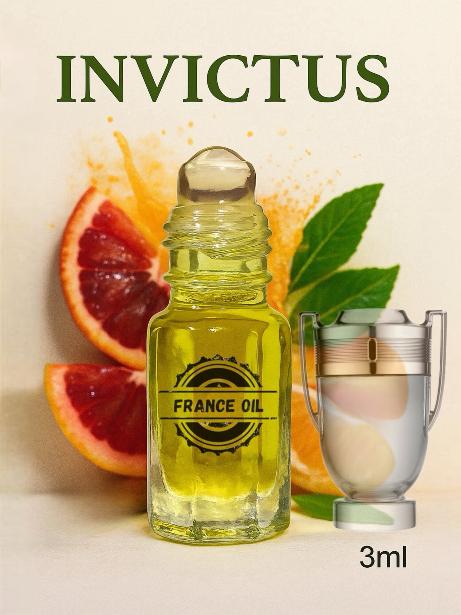 Духи масляные арабские Invictus / Инвиктус 3 мл мужские