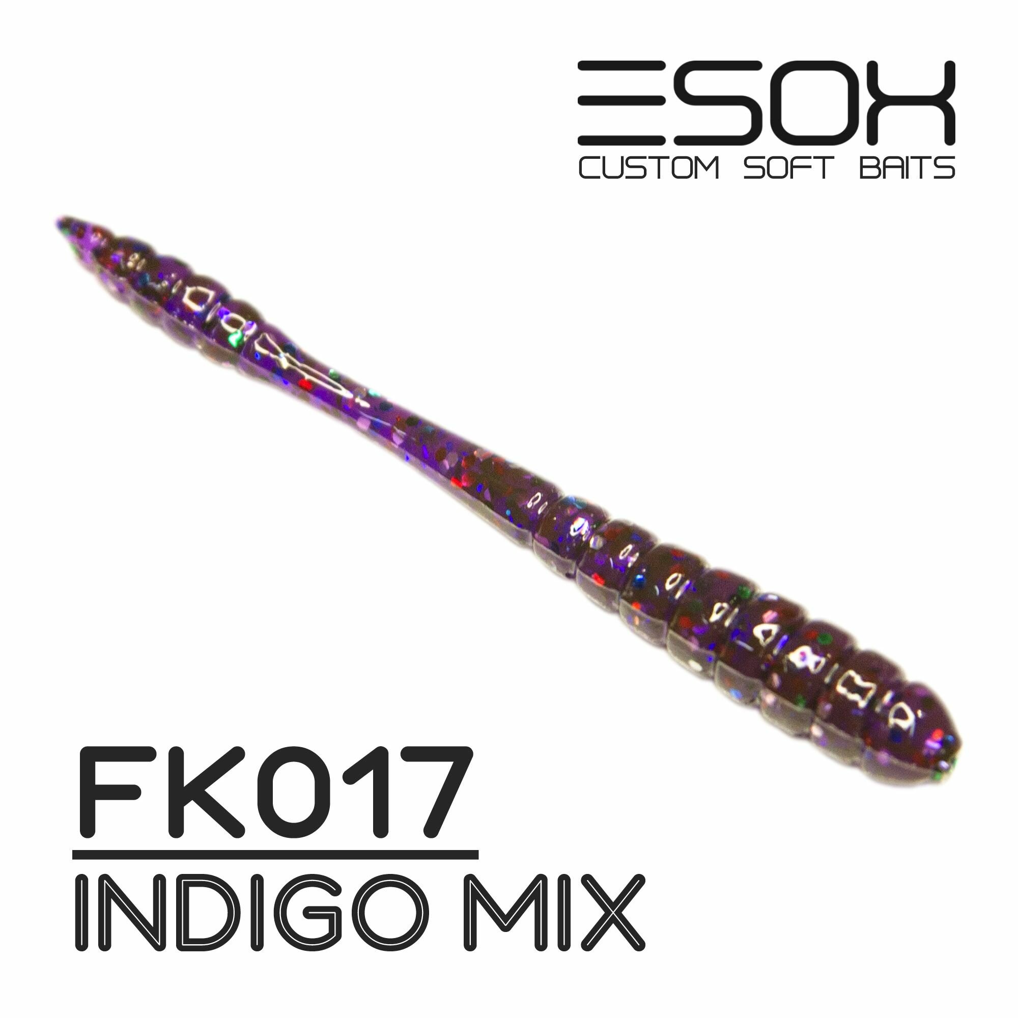 Мягкая приманка для рыбалки ESOX FK Worm 2" (51мм) 10шт.