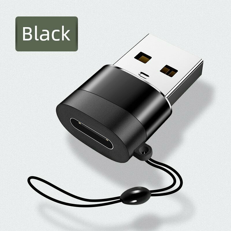 Кабель Type-C женский к USB мужской с шнуром для зарядки и передачи данных на смартфоны