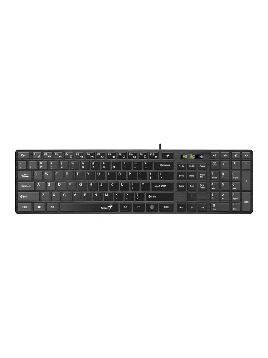Клавиатура Genius SlimStar 126, USB, 104 , 1.5 м. черный