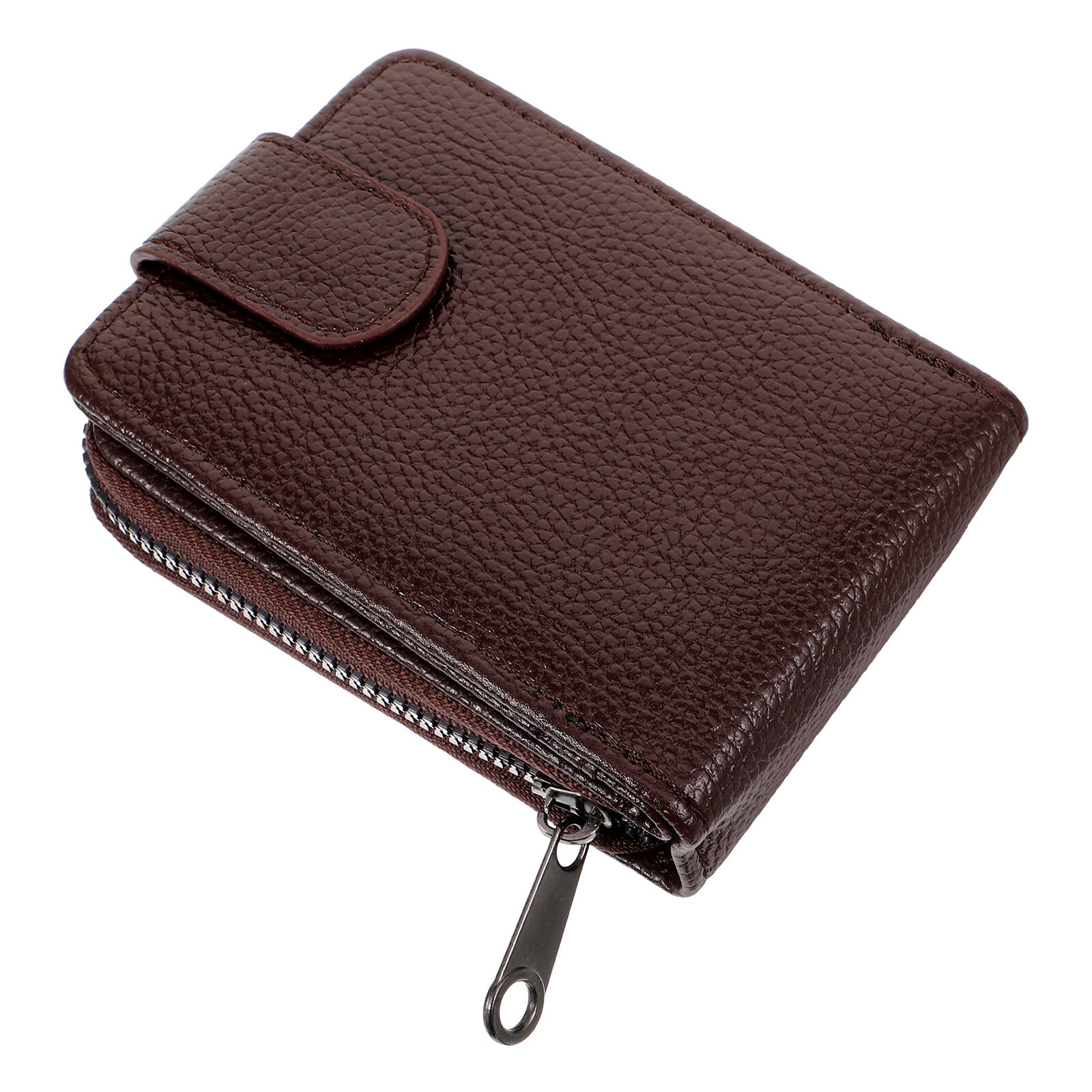 Держатель для карт, зажим для карт, кожаный чехол, многофункциональный вместительный кошелек/держатель для карт (кофейного цвета)