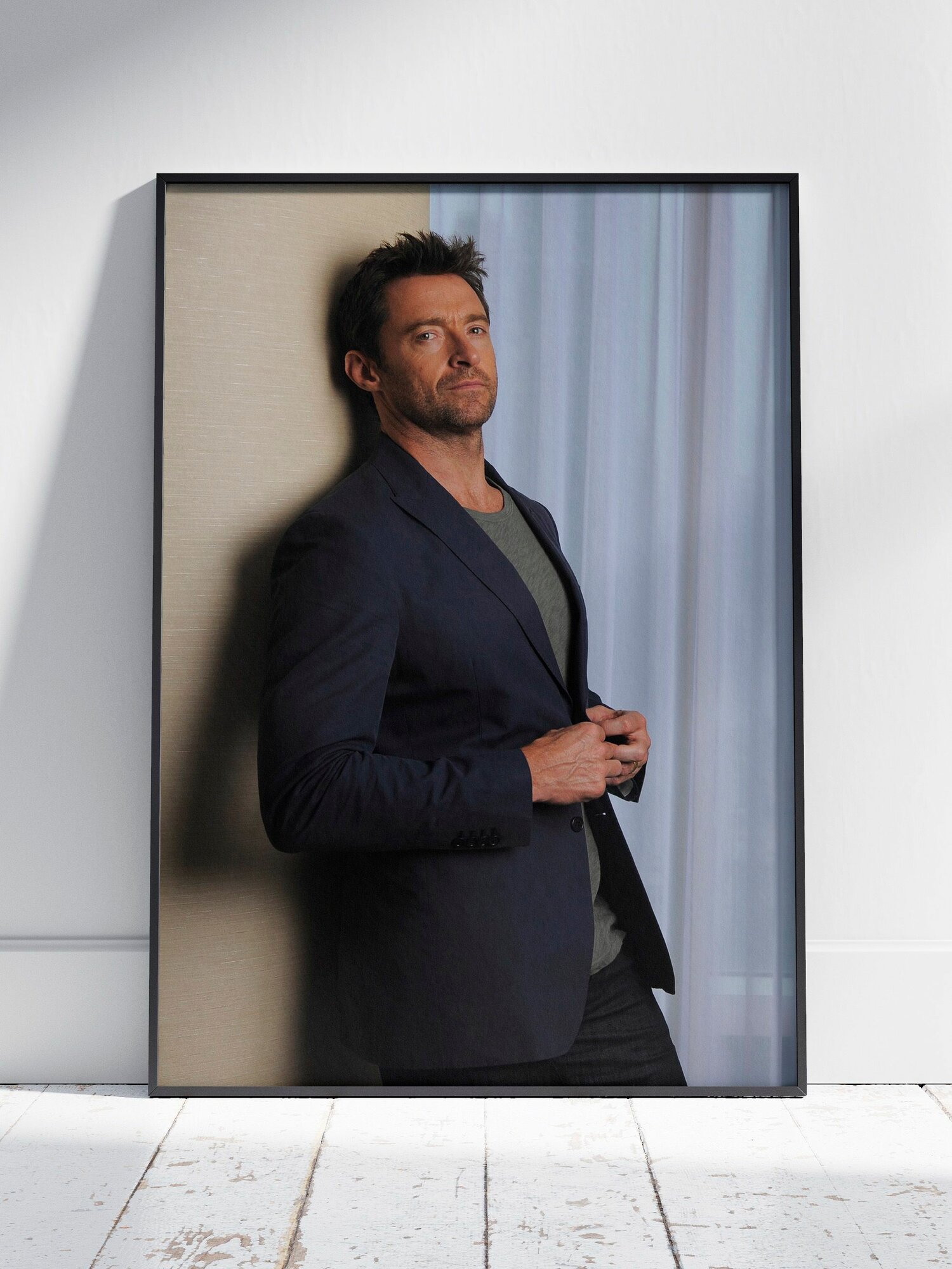 Плакат на стену для интерьера Хью Джекман (Hugh Jackman 18) - Постер по актеру фильма, кино, сериала формата A4 (21x30 см)