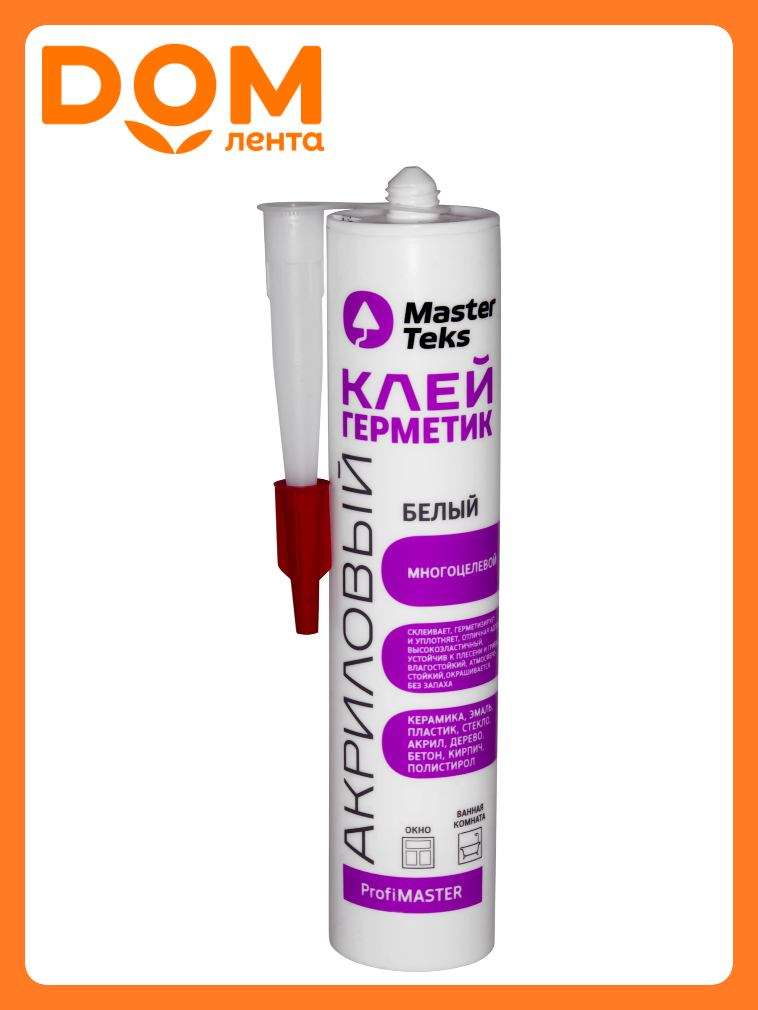 MasterTeks PM клей-герметик акриловый многоцелевой 290 мл белый
