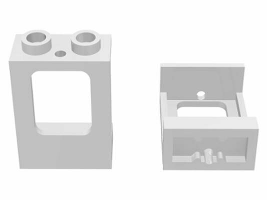 Деталь Lego 60032 Window 1 x 2 x 2 Plane, Single Hole Top and Bottom for Glass
