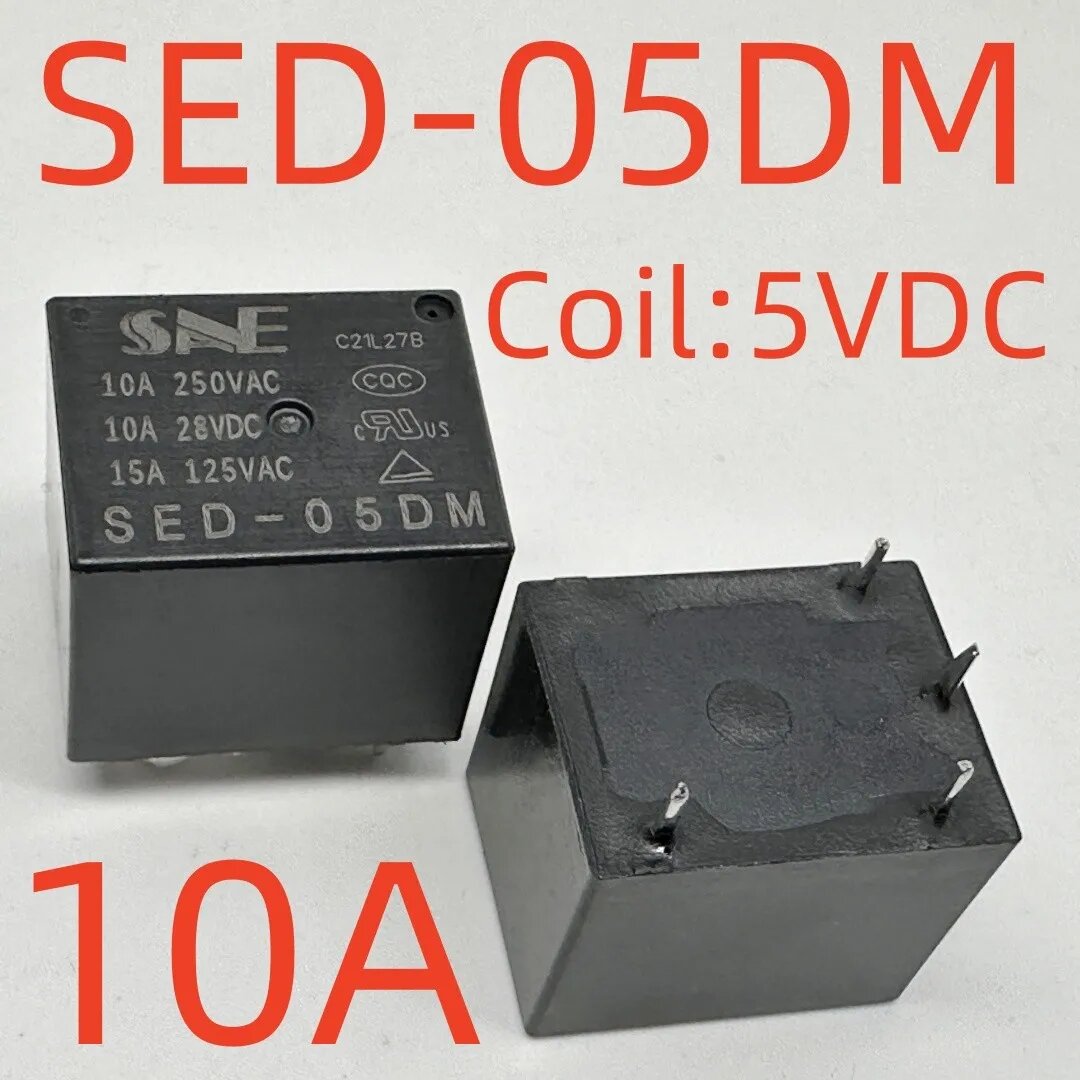 Реле SED-05DM 5V, 10A, 4 контакта