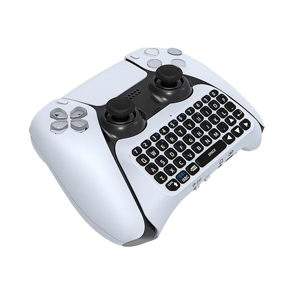 Беспроводная клавиатура для PS5 с тачпадом, QWERTY-раскладка и голосовой чат, прочный ABS-пластик