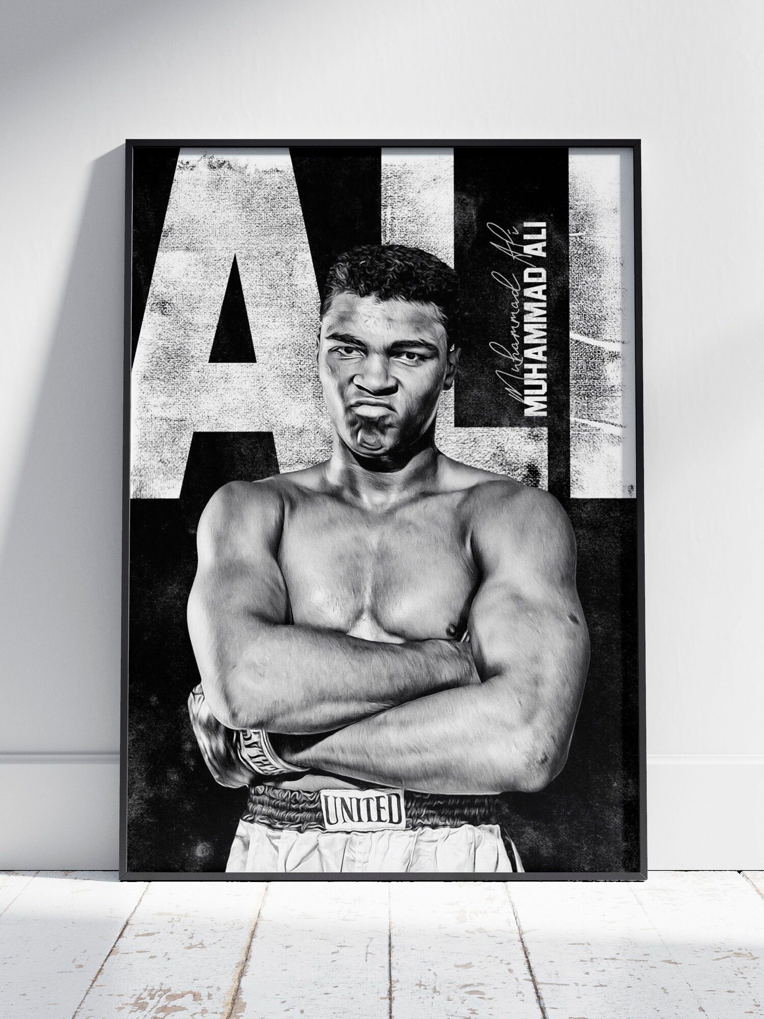 Плакат на стену для интерьера Легенды Бокса (Мухаммед Али - Muhammad Ali 19) - Постер по спорту и физической активности формата A4 (21x30 см)