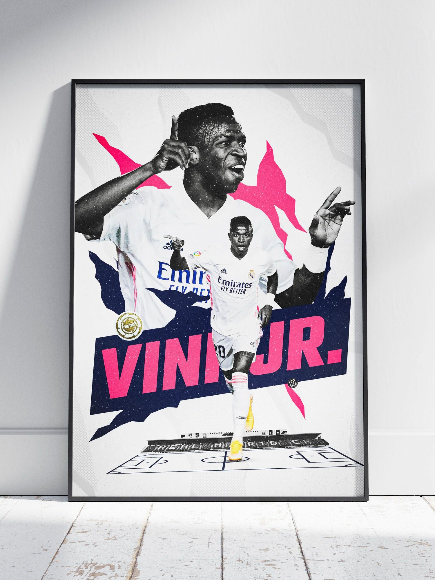 Плакат на стену для интерьера Лучшие игроки фифа (Винисиус Жуниор - Vinicius Junior 1) A4 (21x30 см)