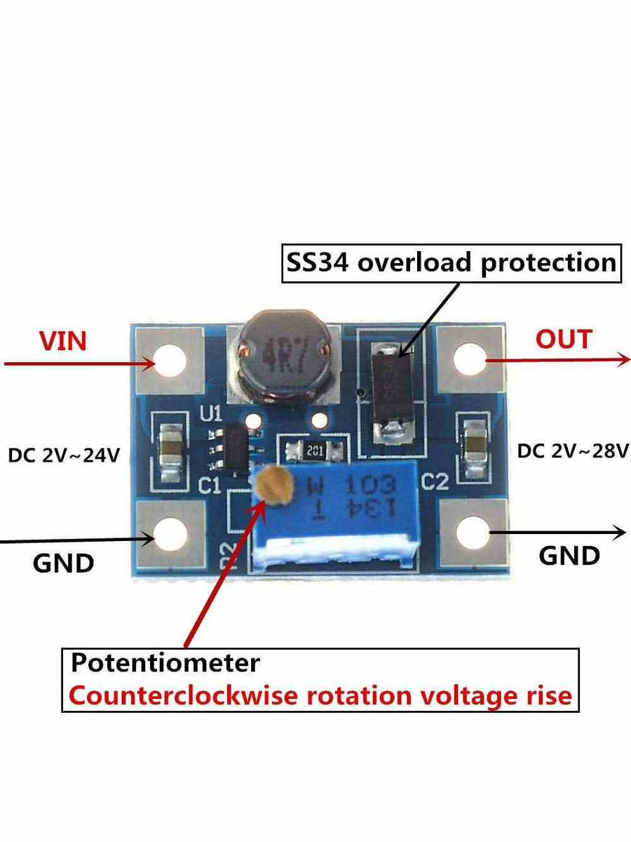 Преобразователь напряжения повышающий DC-DC 2A SX1308