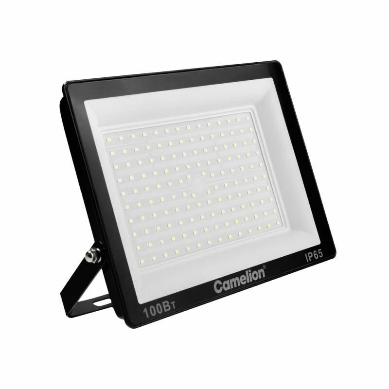 Прожектор светодиодный LFL-10004 C02 LED SMD 100Вт IP65 6500К 10000лм 230В 245х233.5Х31 черн. Camelion 16333
