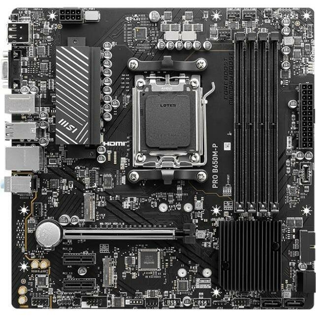 Материнская плата MSI PRO B650M-P Socket AM5 AMD B650 4xDDR5 1xPCI-E16x 2xPCI-E1x 4xSATA3 8ch Audio 2.5GLan mATX