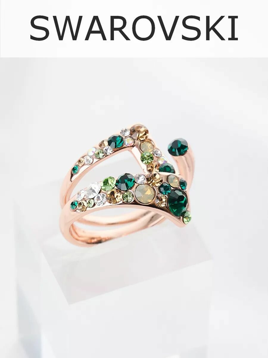 Кольцо, кристалл, кристаллы Swarovski