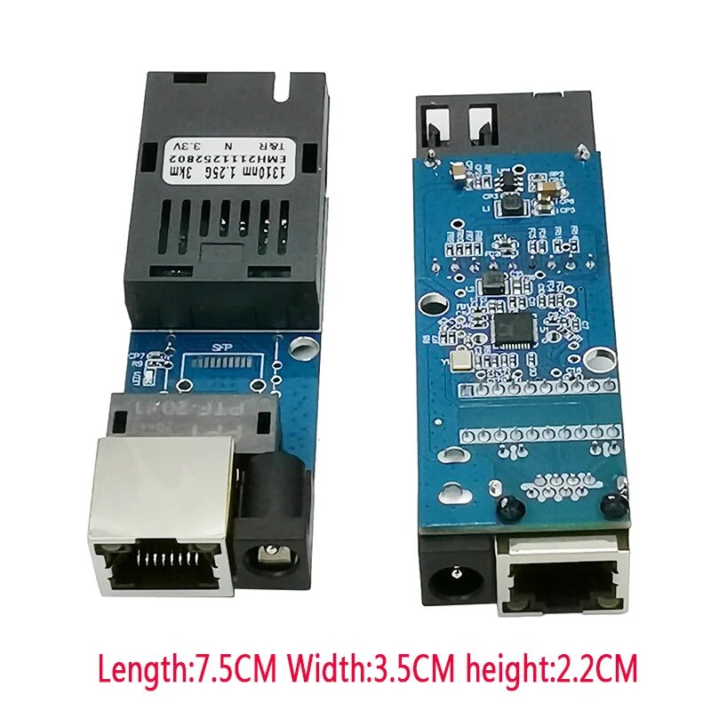 Sevenlayer JYD-16G2E Мини медиаконвертер 10/100/1000Mbps, Color: only PCBA