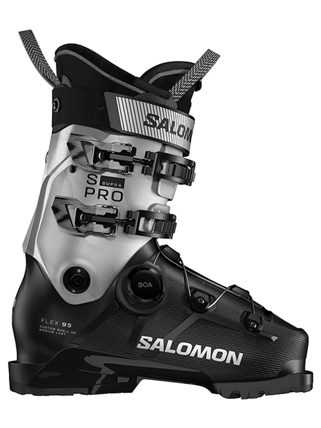 Горнолыжные ботинки Salomon S/Pro Supra BOA 95 W GW Black/Silver 25/26 , для женщин , серый