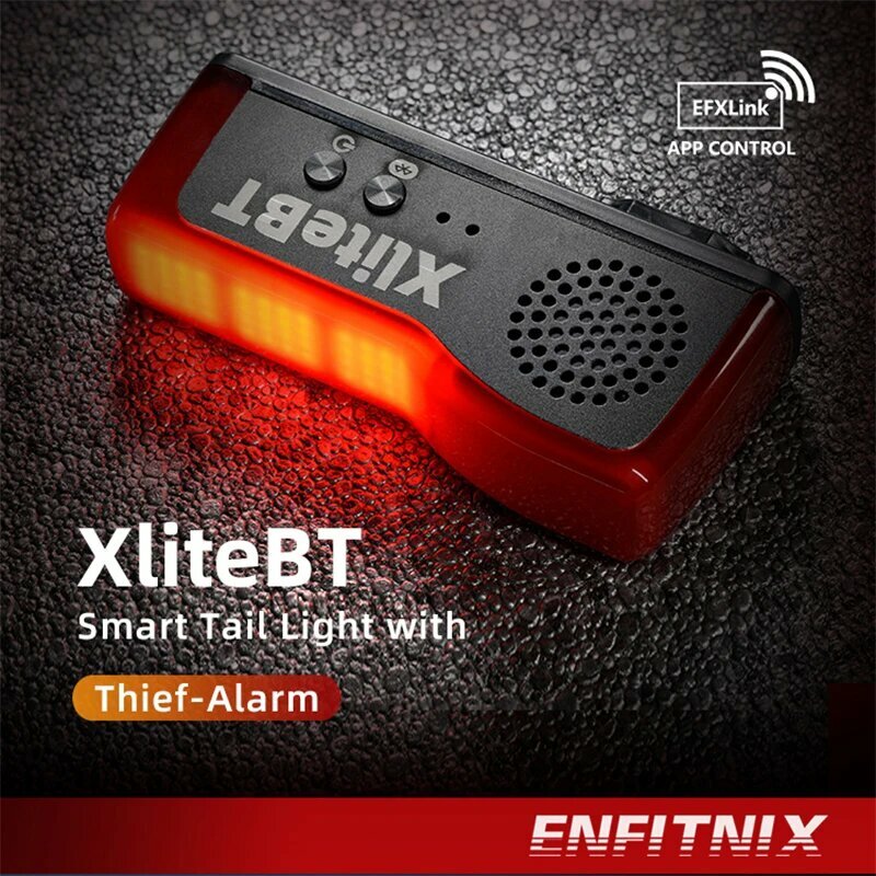 Умный Задний Фонарь Для Велосипеда Enfitnix XliteBT С Сигнализацией Против Кражи, USB-зарядкой