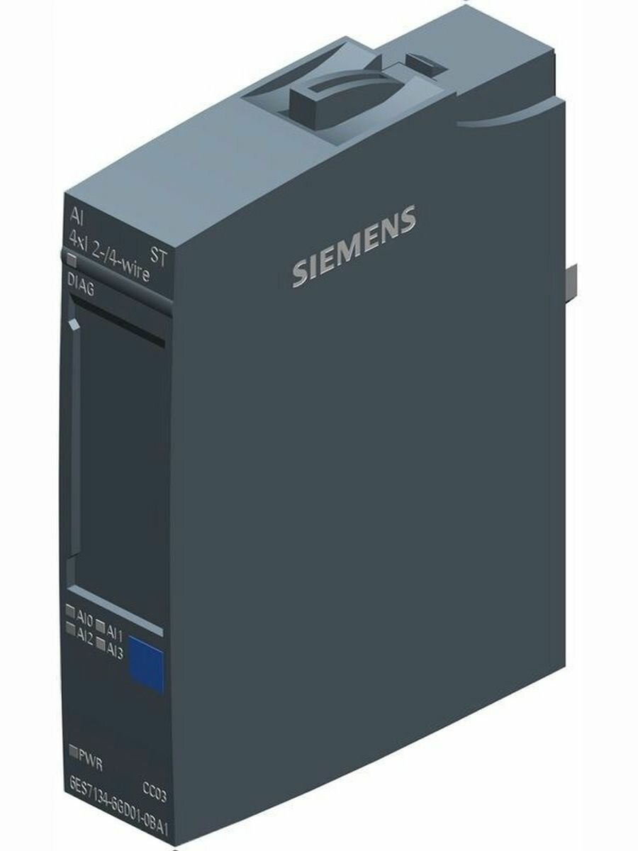 Модуль аналогового ввода, AI 4XI 2-/4-wire ST со стандартными функциями, 4 токовых входа, 2х или 4х-про (8046462188) 6ES7134-6GD01-0BA1 SIMATIC ET 200SP