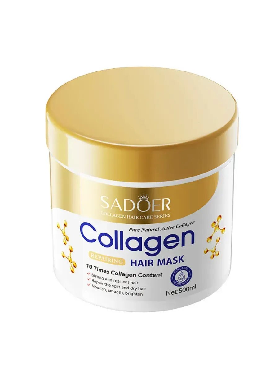 COLLAGEN Repairing Hair Mask, Sadoer (Восстанавливающая маска для волос коллаген), 500 мл.