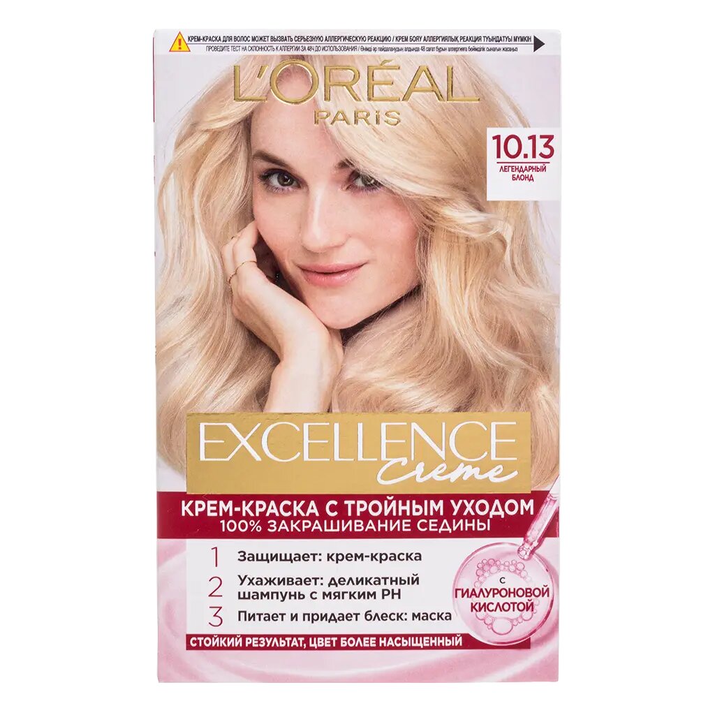 Лореаль (Loreal) Paris Крем-краска для волос Excellence Creme 10.13 Легендарный блонд 1 шт