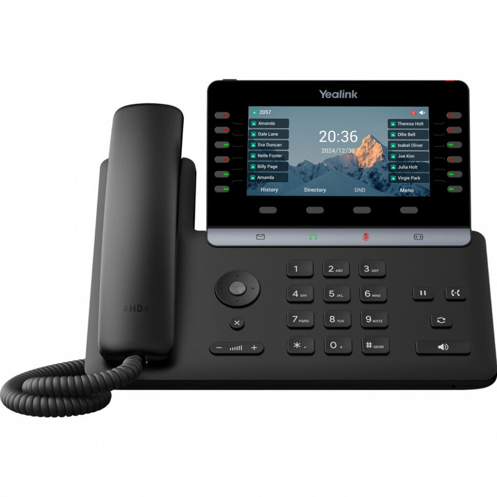 IP телефон Yealink SIP-T85W, 5.5" LCD-экран, Wi-Fi, Bluetooth, USB, PoE, GigE, без видео, без БП