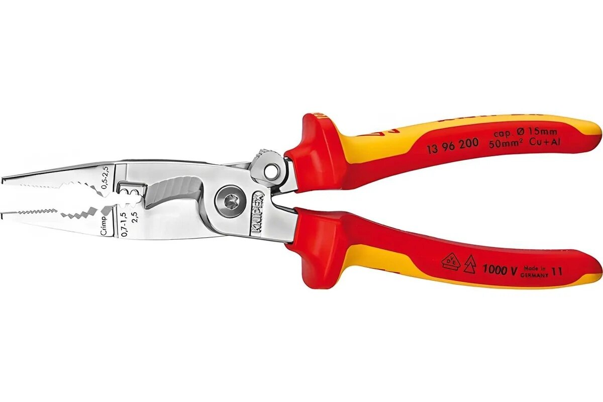 Клещи электромонтажные 200 мм VDE KNIPEX KN-1396200, для снятия изоляции