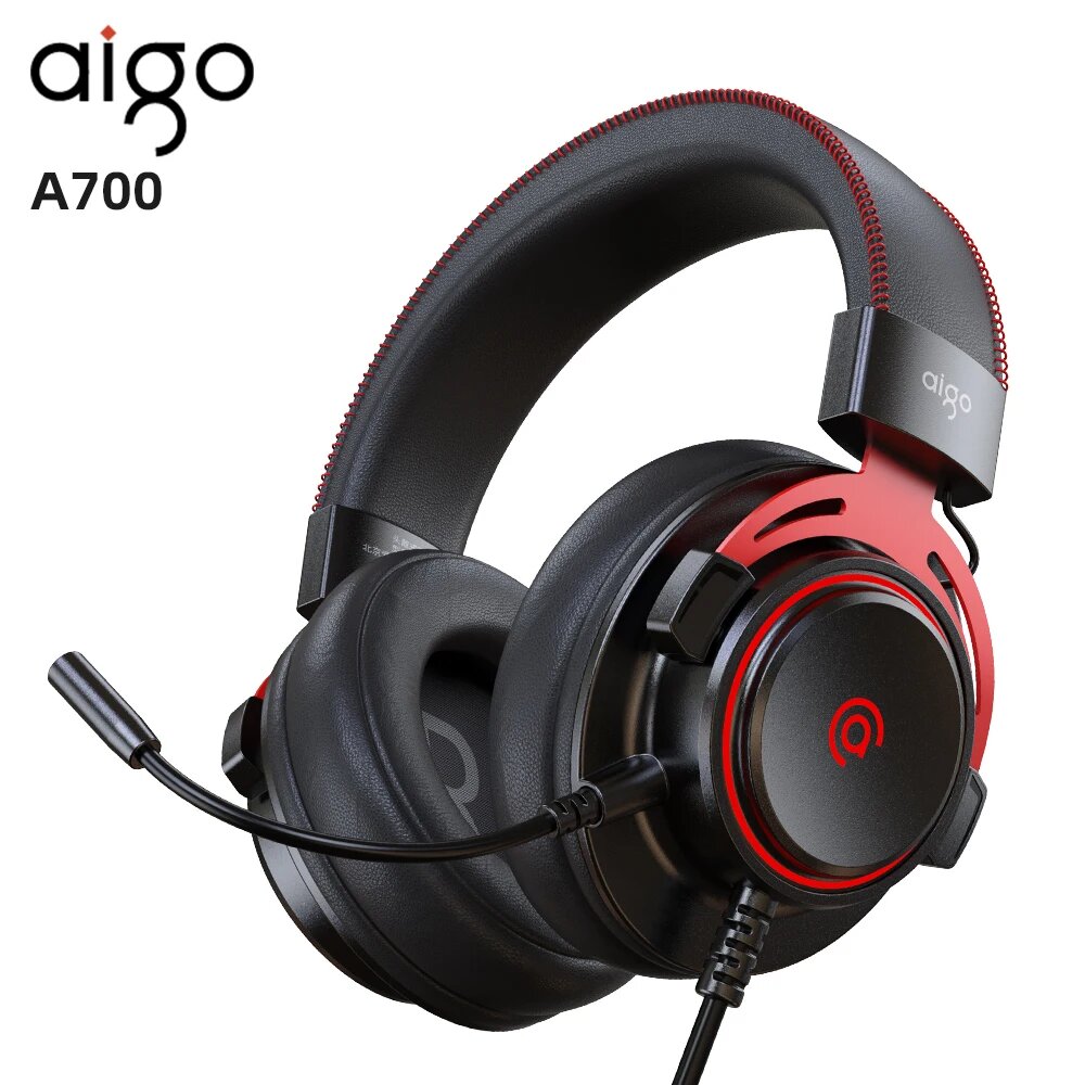Игровая гарнитура Aigo A700, проводная, с HD-микрофоном, виртуальным объемным звуком 7.1