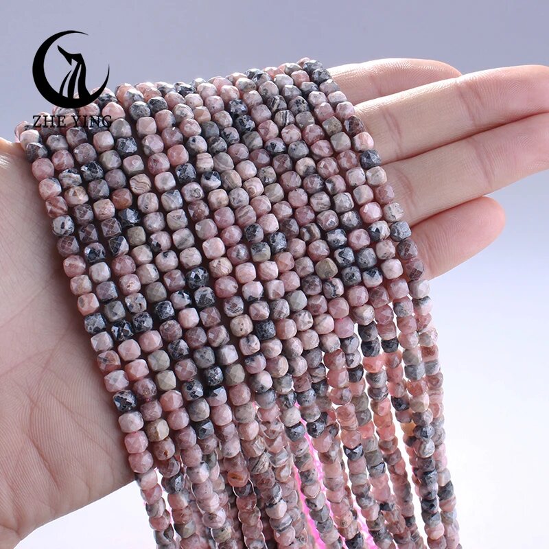 Розовые бусины родонита 4 мм, Цвет: 1Ar. Rhodochrosite