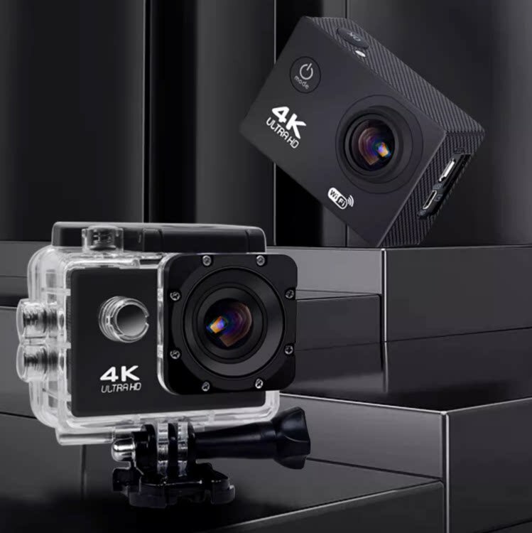 Черная 4K экшен-камера для мотоцикла с стабилизацией, официальный комплект
