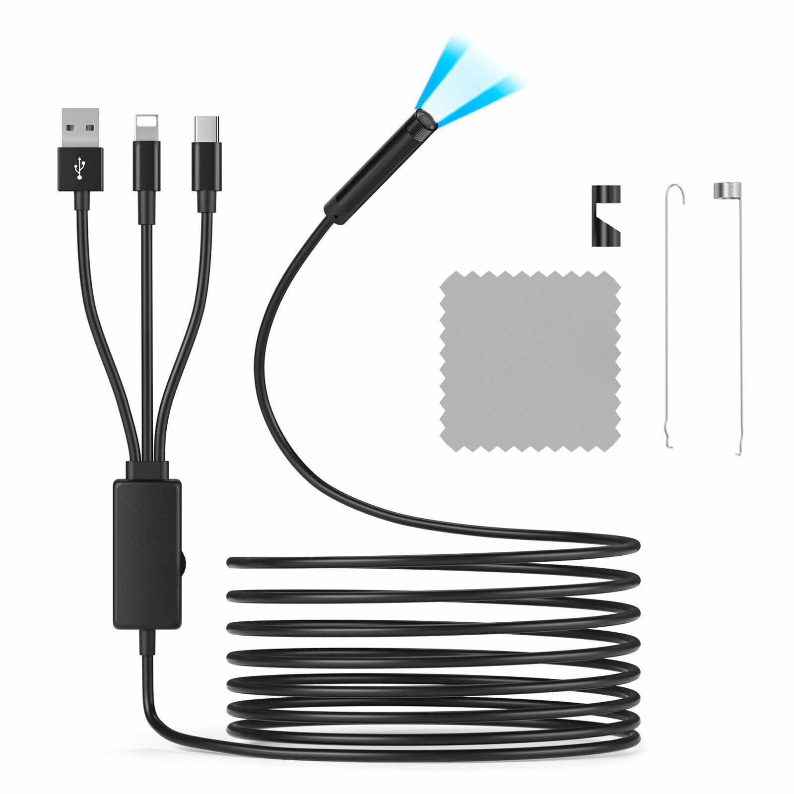 Камера c интерфейсом USB и 8PIN 3 в 1 для мобильного телефона
