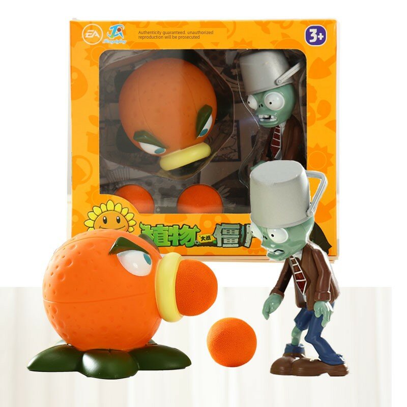 Набор игрушек Plants vs. Zombies, включающий мягкую резиновую кокосовую пушку, гигантскую растение-зомби и
