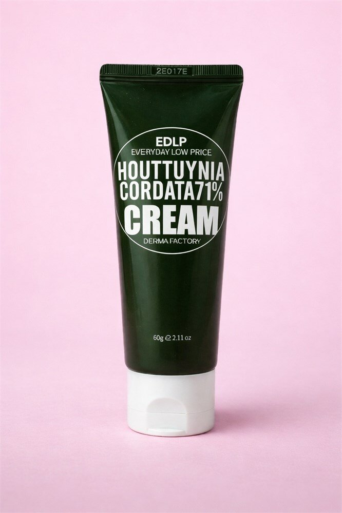 Derma Factory Крем для лица успокаивающий с экстрактом хауттюйнии Houttuynia Cordata 71% Cream 60 гр