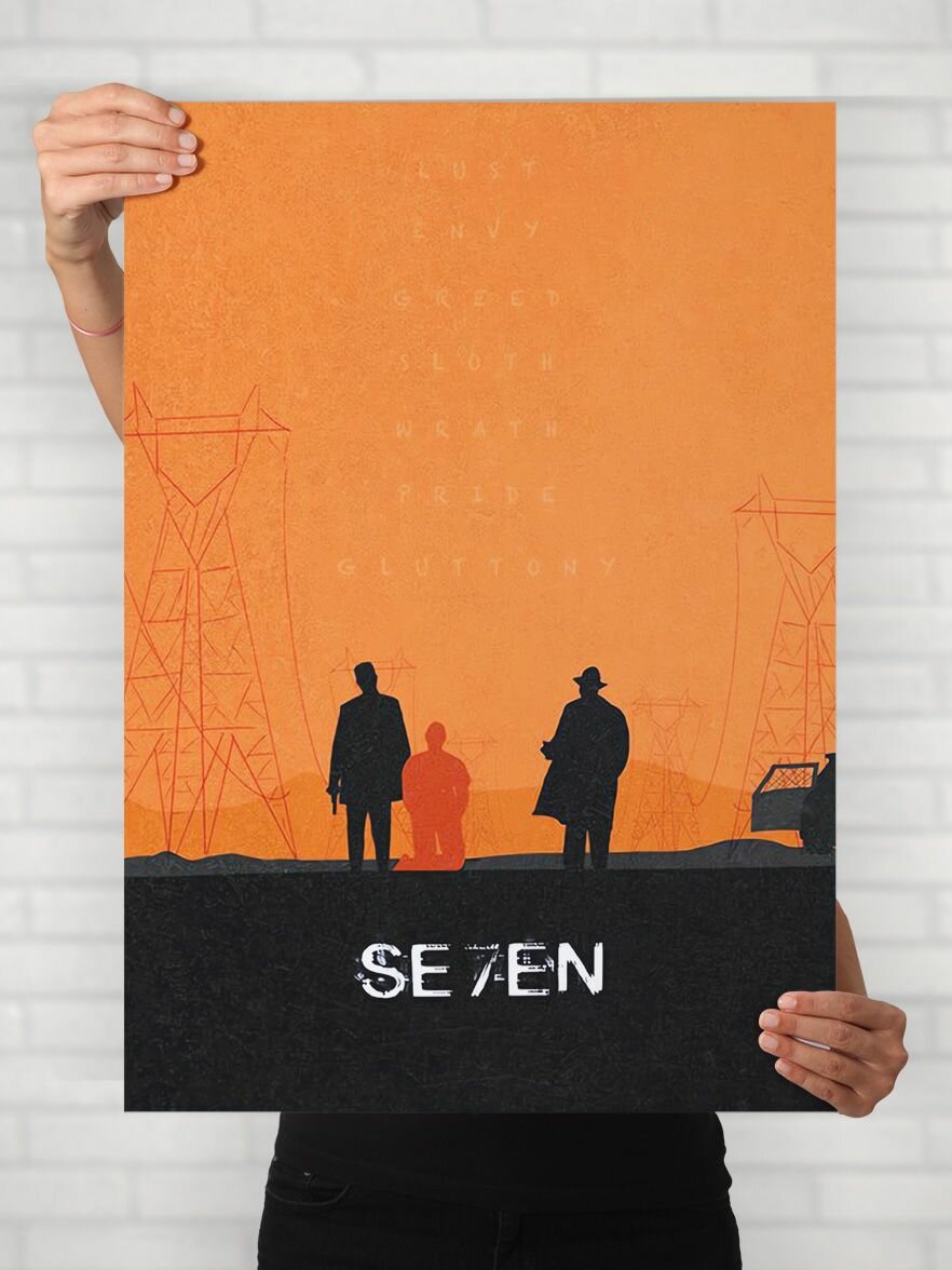Плакат на стену для интерьера Семь (Se7en 13) - Постер по фильму кино формата А1 (60x84 см)