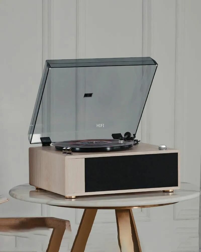 Виниловый Проигрыватель HIFI Ламповый Ретро-компакт-диск/Bluetooth 5.1/Встроенный Аудиосигнал/встроенный Независим