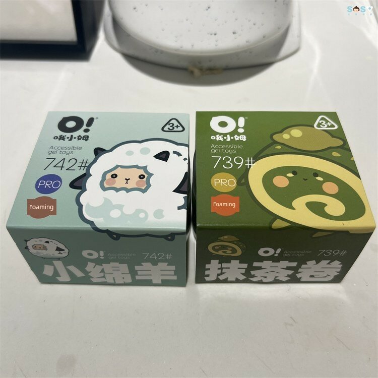 Oslime Баббл Слим - Комбо Вкус Маленькой Овцы и Чайного Рулона, 2 Упаковки, Игрушка для Снятия Стресса у Детей