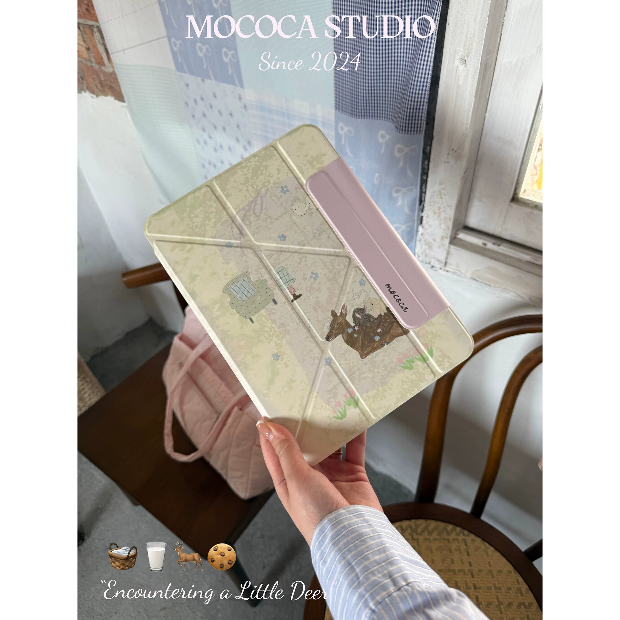 Mococa Garden iPad 11th Gen (2025) (11") Магнитная складная чехол с пряжкой, без отсека для ручки - Чехол
