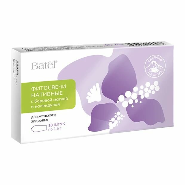 Batel. Фитосвечи нативные с боровой маткой и календулой