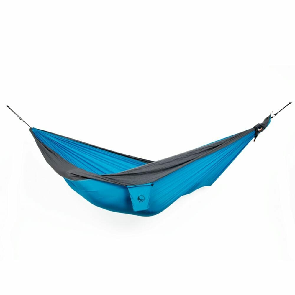 DECATHLON гамак Ticket To The Moon Travel Hammock King Size, голубая лагуна/темно-серый, 230x320 см, грузоподъемность 200 кг